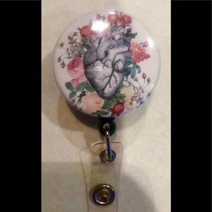 Other | 2 Heart Cardiac Nurse Medical Id Reel Badge Holder | Poshmark